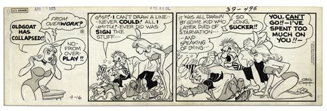 Lot Detail Lot Of 4 Lil Abner 1973 Comic Strips Featuring Hefner