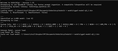 new to koboldcpp models won t load please help · issue 297
