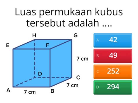 Luas Permukaan Bangun Ruang Quiz