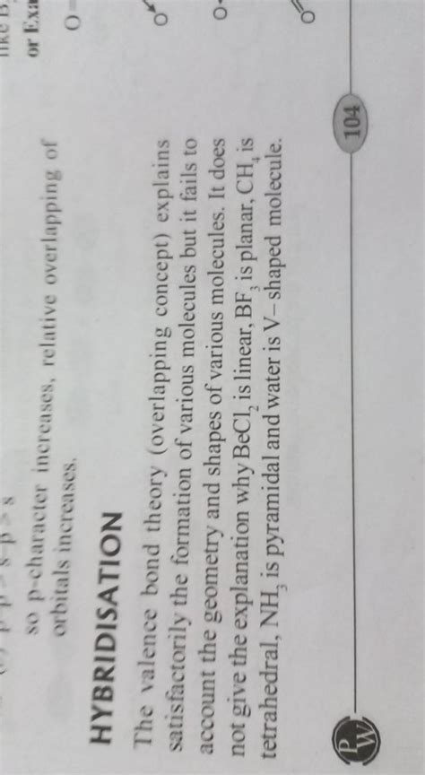 So P Character Increases Relative Overlapping Of Orbitals Increases Hyb