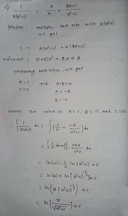 a 6 marks determine the values of a b and c such that 1 x x 2