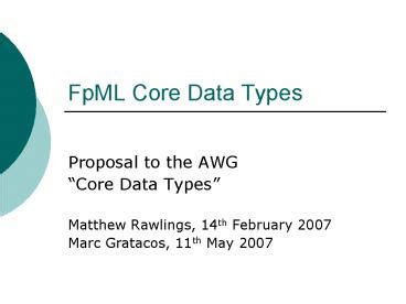PPT FpML Core Data Types PowerPoint Presentation Free To Download Id Ab MGEyM