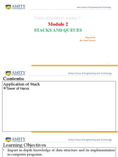 Data Structures Using C Stacks And Queues Pdf Teaching Methods And Materials