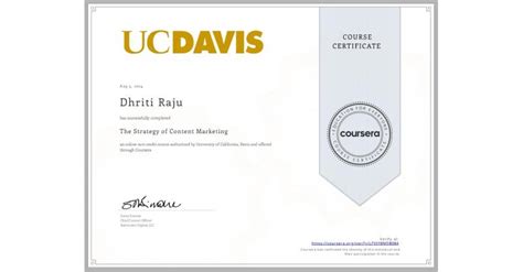 Dhriti Raju On Linkedin Completion Certificate For The Strategy Of Content Marketing