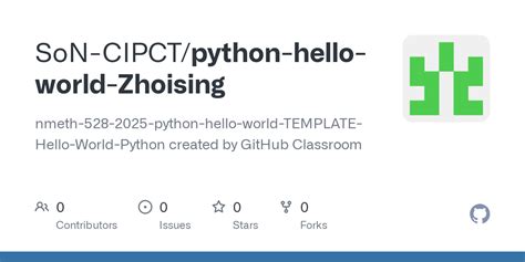 github son cipct python hello world zhoising nmeth 528 2025 python