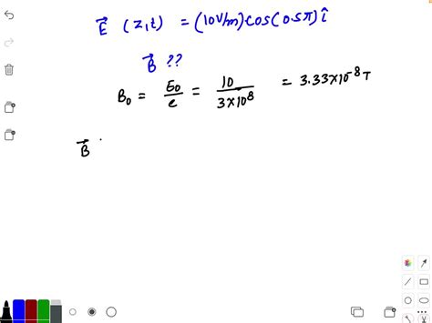 Solved If The Electric Field 𝐄 Z T Of An Em Wave In Vacuum Is At A