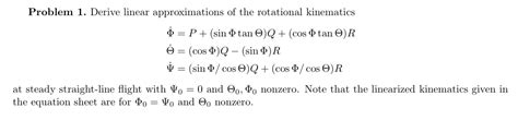 Solved Problem 1 ﻿derive Linear Approximations Of The