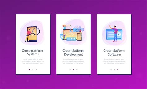 Premium Vector Cross Platform Development App Interface Template