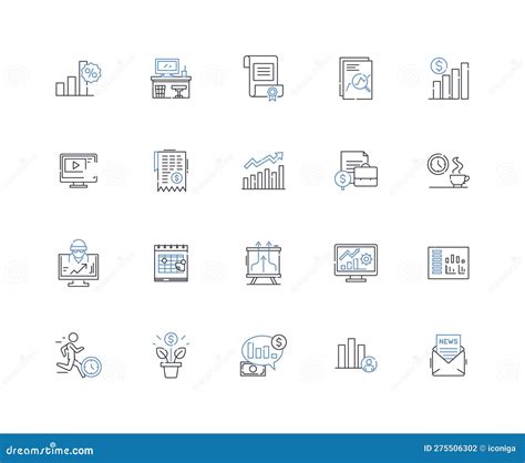 interpretation line icons collection translation understanding