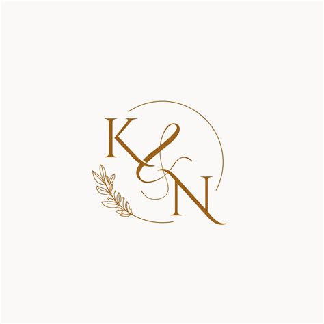 Kn Initial Wedding Monogram Logo 10255874 Vector Art At Vecteezy
