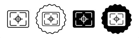 Camera Focus Frame Icon Set Collection Camera Focus Frame Outline Flat