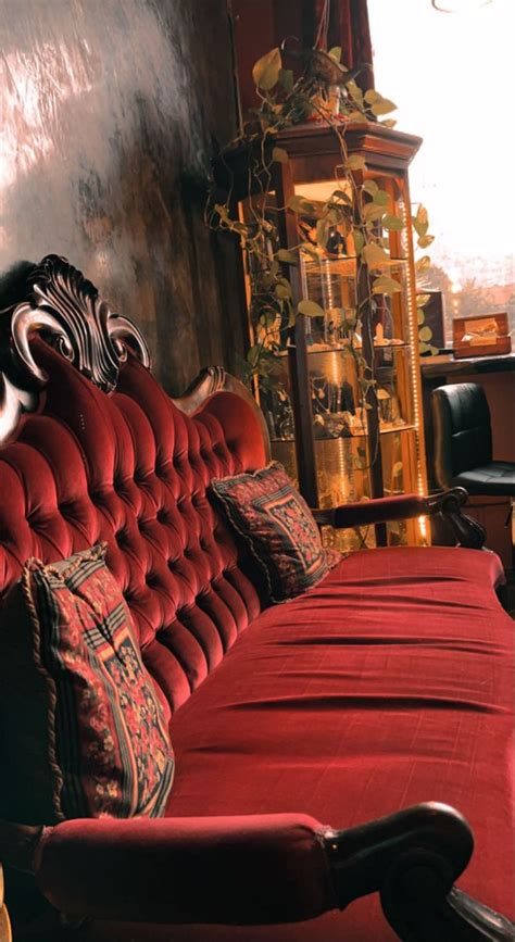 Red Velvet Couch