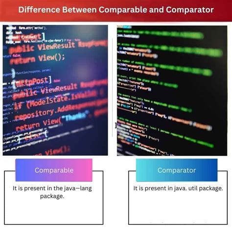 Comparable Vs Comparator Difference And Comparison