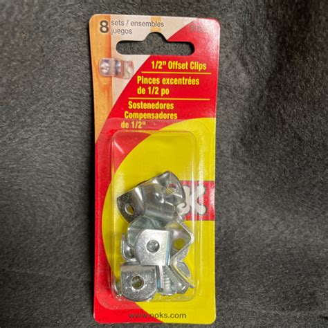 12 Offset Metal Clips 8 Pcs
