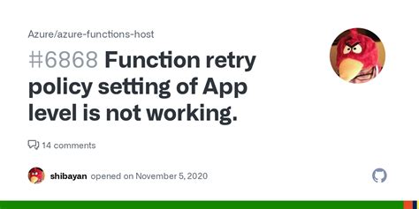 Function Retry Policy Setting Of App Level Is Not Working · Issue