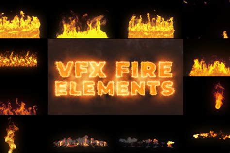 AE模板 个逼真燃烧火焰特效动画 VFX Fire Elements 源酷素材网
