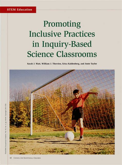 Pdf Promoting Inclusive Practices In Inquiry Based Science Classrooms