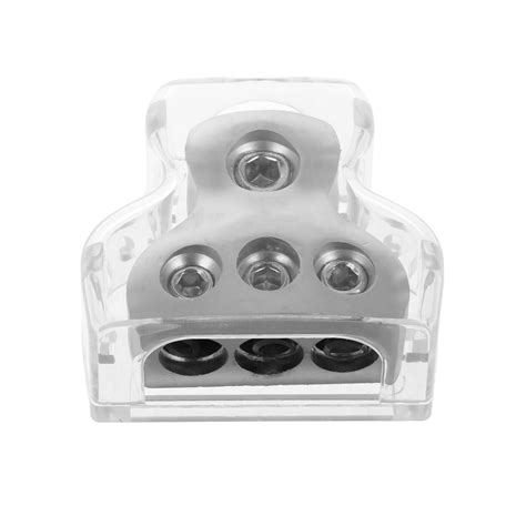 Qiditong 1pc 3 Way Power Distribution Block 1 X 2 Gauge In 3 X 4 Gauge Out Car Audio Stereo Amp