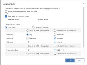 Merge Accounts Contacts Leads In Dynamics 365 CRM If You Are Prompted For A Duplicate Record
