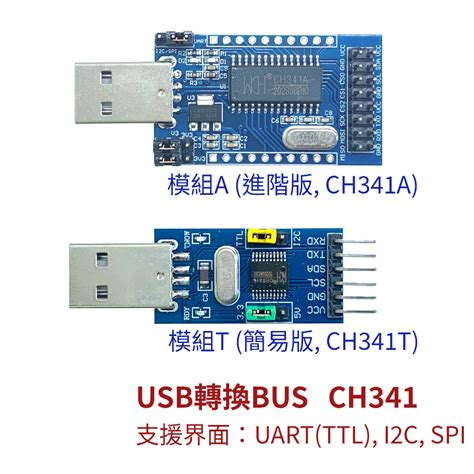【創客33】usb轉換通訊界面 Ch341a Ch341t 支援uartttl I2c Spi 蝦皮購物