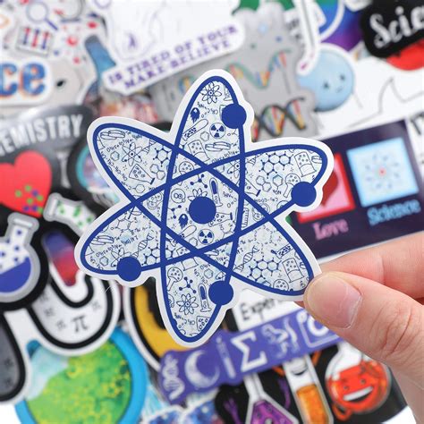 102 Pieces Babe Science Laboratory Stickers Physics Biology Experiment Decals Lab Vinyl