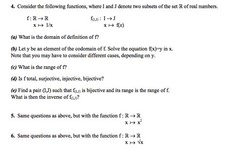 Solved 4 Consider The Following Functions Where I And J