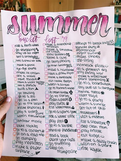 Summer Bucket List Pinterest Katieleighshell Summer Bucket Summer