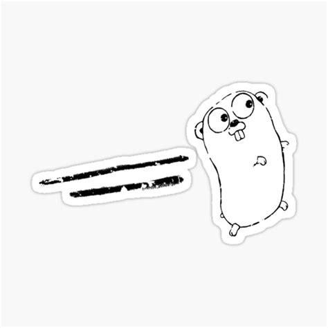 Go Golang Official Logo Mascot Grunge T Shirt Sticker By Go Golang Official Logo Mascot Grunge T Shirt Sticker By