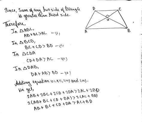 Let ABCD Be A Quadrilateral With Diagonals AC And BD Prove The Following StatementAB BC CD DA