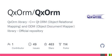 Github Qxormqxorm Qxorm Library C Qt Orm Object Relational Mapping And Odm Object
