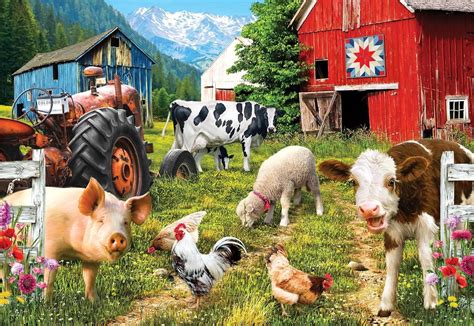 Enigma Art Puzzle Happy Farm Day 1000 Piece Jigsaw Puzzle By Karmin