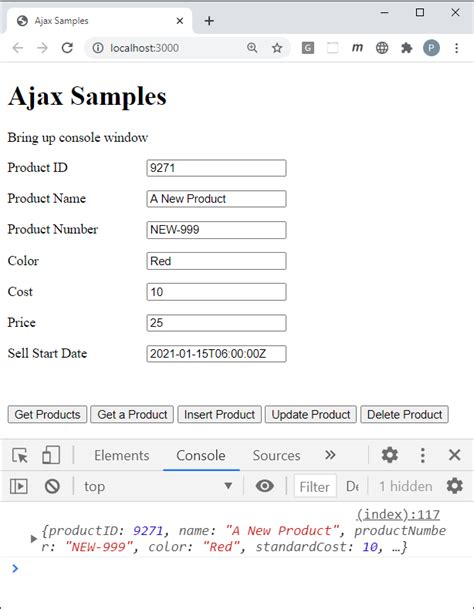 Using JavaScript And XMLHttpRequest To Call A NET Web API