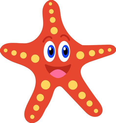 Cute Cartoon Hand Drawn Happy Smiling Star Fish 15738482 Png