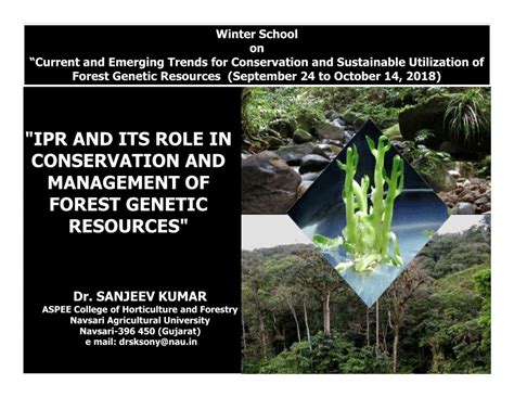 Pdf Ipr And Its Role In Conservation And Management Of Forest
