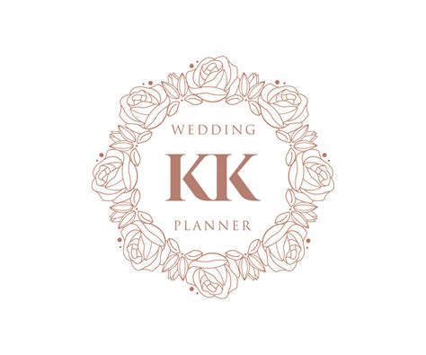 Kk Initials Letter Wedding Monogram Logos Collection Hand Drawn Modern Minimalistic And Floral
