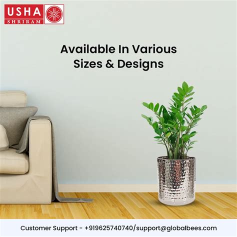 Usha Shriram Stainless Steel Flower Pot Tower Planter 22l Rust Gb Usha