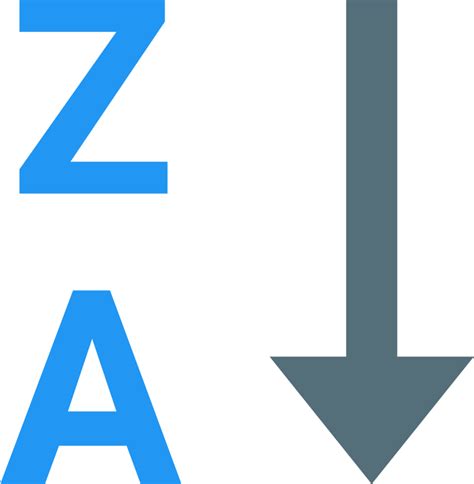 Alphabetical Sorting Za Icon Download For Free Iconduck