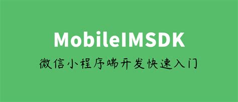 开源即时通讯im框架mobileimsdk的微信小程序端开发快速入门 即时通讯开发 segmentfault 思否