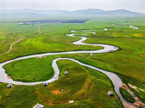 Aerial Photography Of Inner Mongolia Grassland Scenery Stock Image