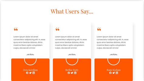 Cool Testimonial Section Pure Css