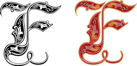 Premium Vector Royal Letter F Alphabet Monogram The Fancy Capital