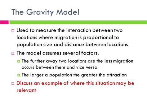 Gravity Model Of Migration