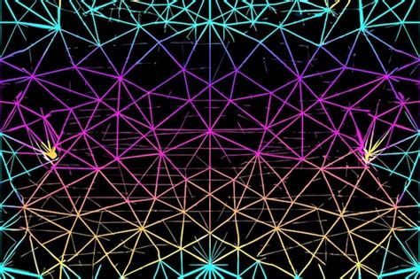 Gradient Abstract Wireframe Background Premium Ai Generated Vector