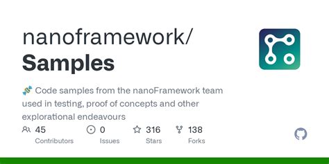 Github Nanoframework Samples Code Samples From The Nanoframework Team Used In Testing
