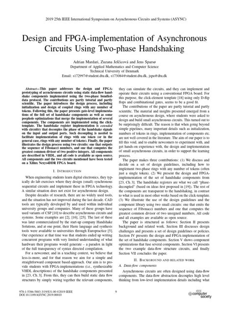 Design And Fpga Implementation Of Asynchronous Circuits Using Two Phase