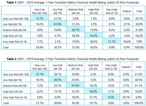 Rating Transition Matrix RapidRatings
