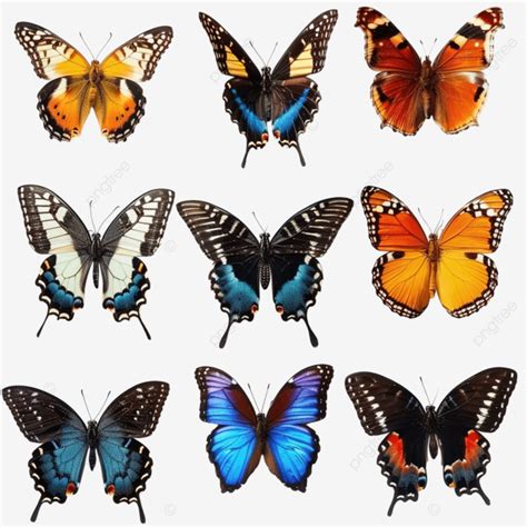 아름답고 화려한 나비 컬렉션 설계 아름다움 장식적인 Png 일러스트 및 이미지 에 대한 무료 다운로드 Pngtree