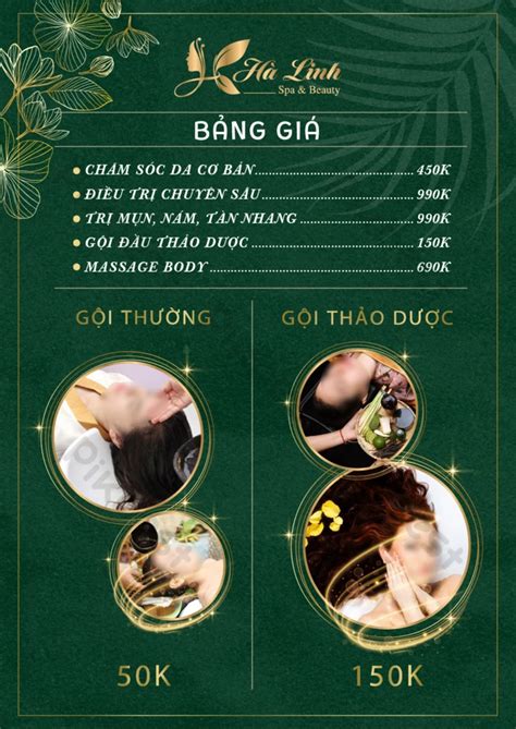 top 50 mẫu thiết kế menu spa online đẹp nhất