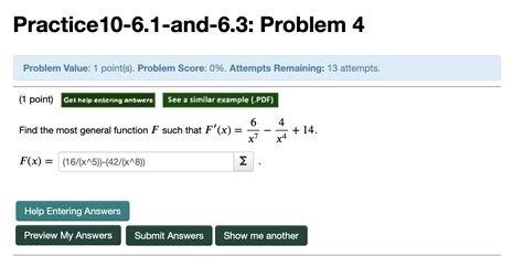 Solved Find The Most General Function F Such That Chegg