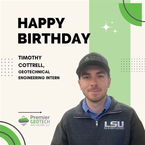 Premier Geotech And Testing On Linkedin Happy Birthday Timothy Cottrell Geotechnical